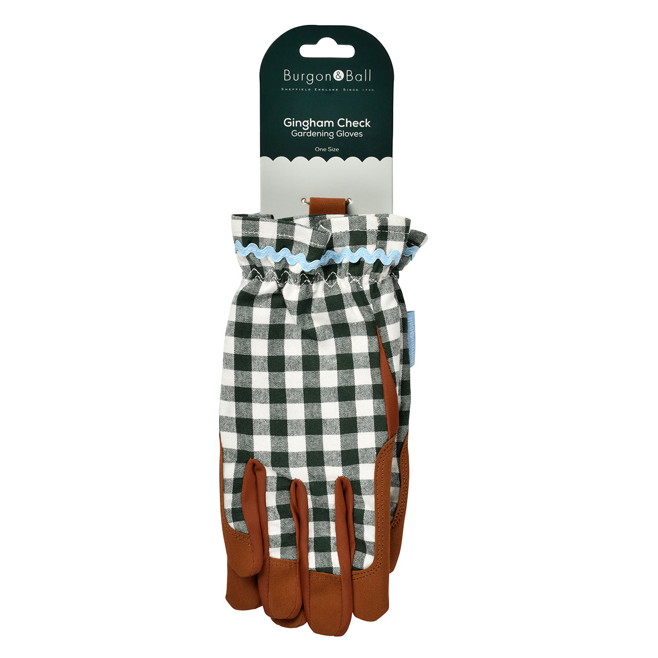 Collector gardening gloves, heritage green check | Burgon & Ball ...