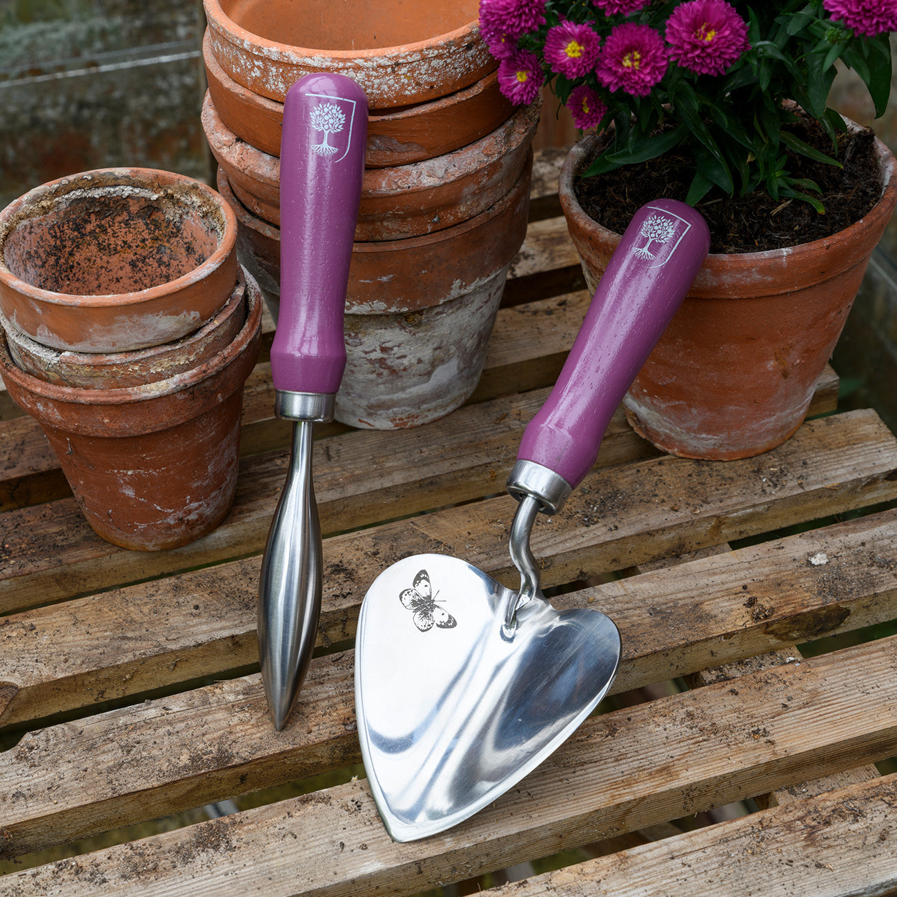 RHS Gifts Asteraceae Planting Trowel & Dibber Set | Burgon & Ball ...