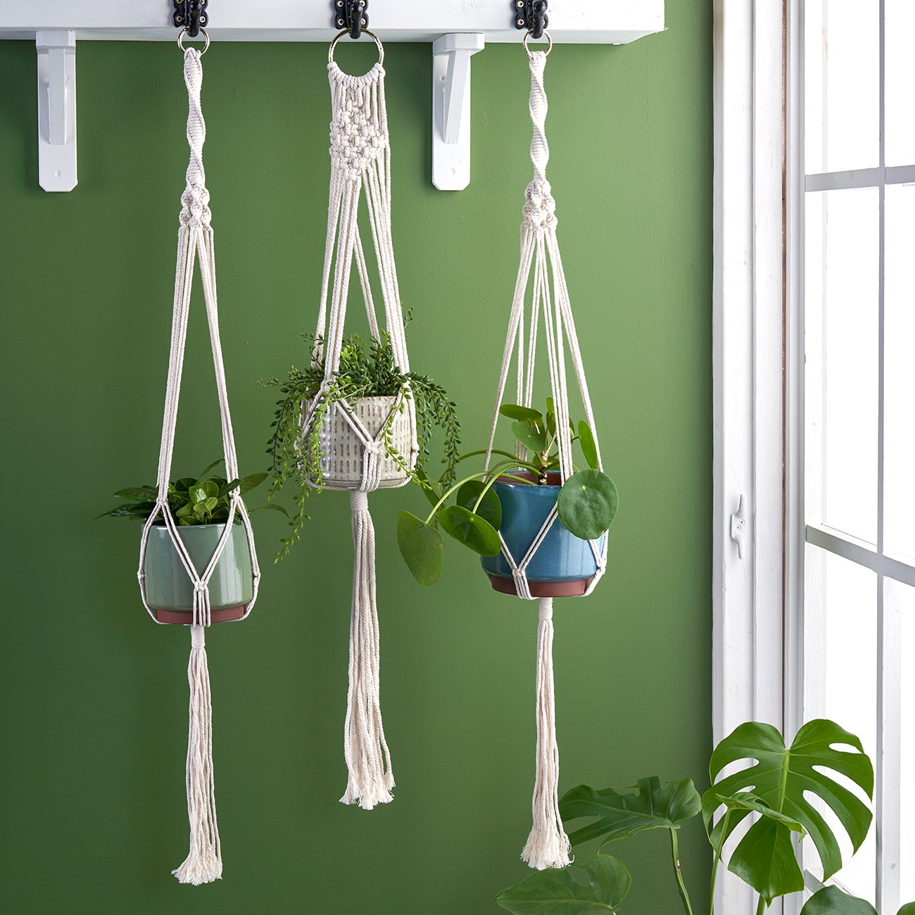 Macramé Plant Pot Hanger - Monterey | Burgon & Ball – Burgon and Ball