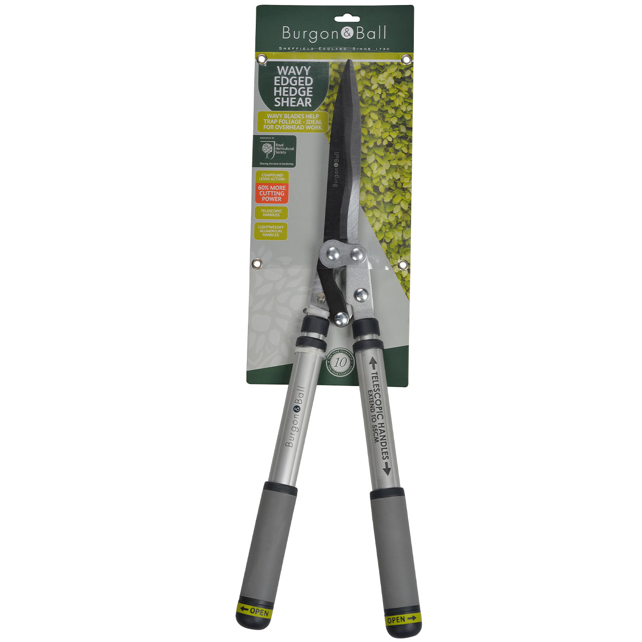 Telescopic Wavy Edged Hedge Shear RHS Endorsed | Burgon & Ball – Burgon ...